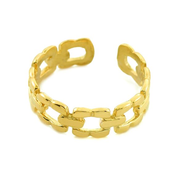 Element Shine | Jewelry | 4k Solid Gold Chain Link Toe Ring Knuckle ...